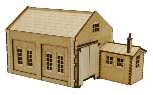 GS004 Goods Shed Type 2 Straight Through OO Gauge Model Laser Cut Kit ...