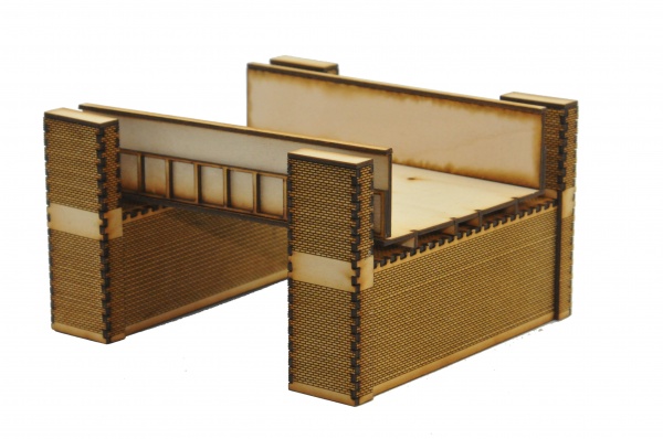 TT-BR002 Single Track Rail Bridge TT:120 Gauge Model Laser Cut Kit ...