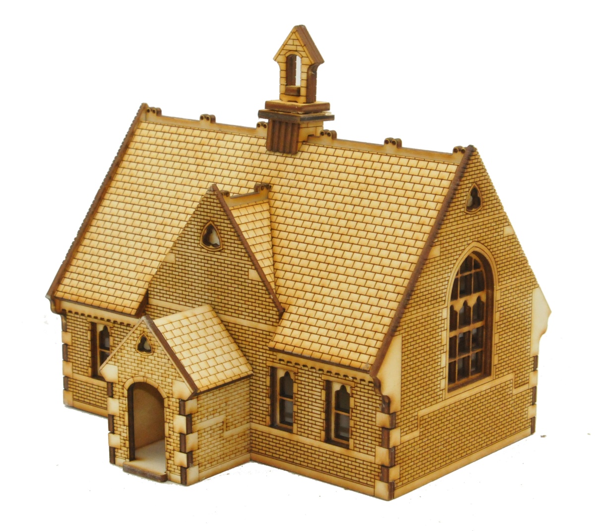 HL001 Small School or Town Hall OO Gauge Model Laser Cut Kit ...