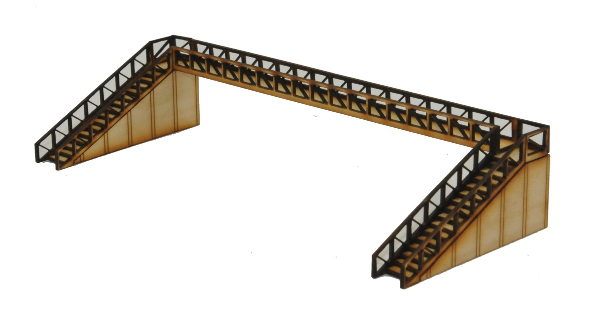 N-FB003 Platform Footbridge Four Track Span N Gauge Model Laser Cut Kit ...