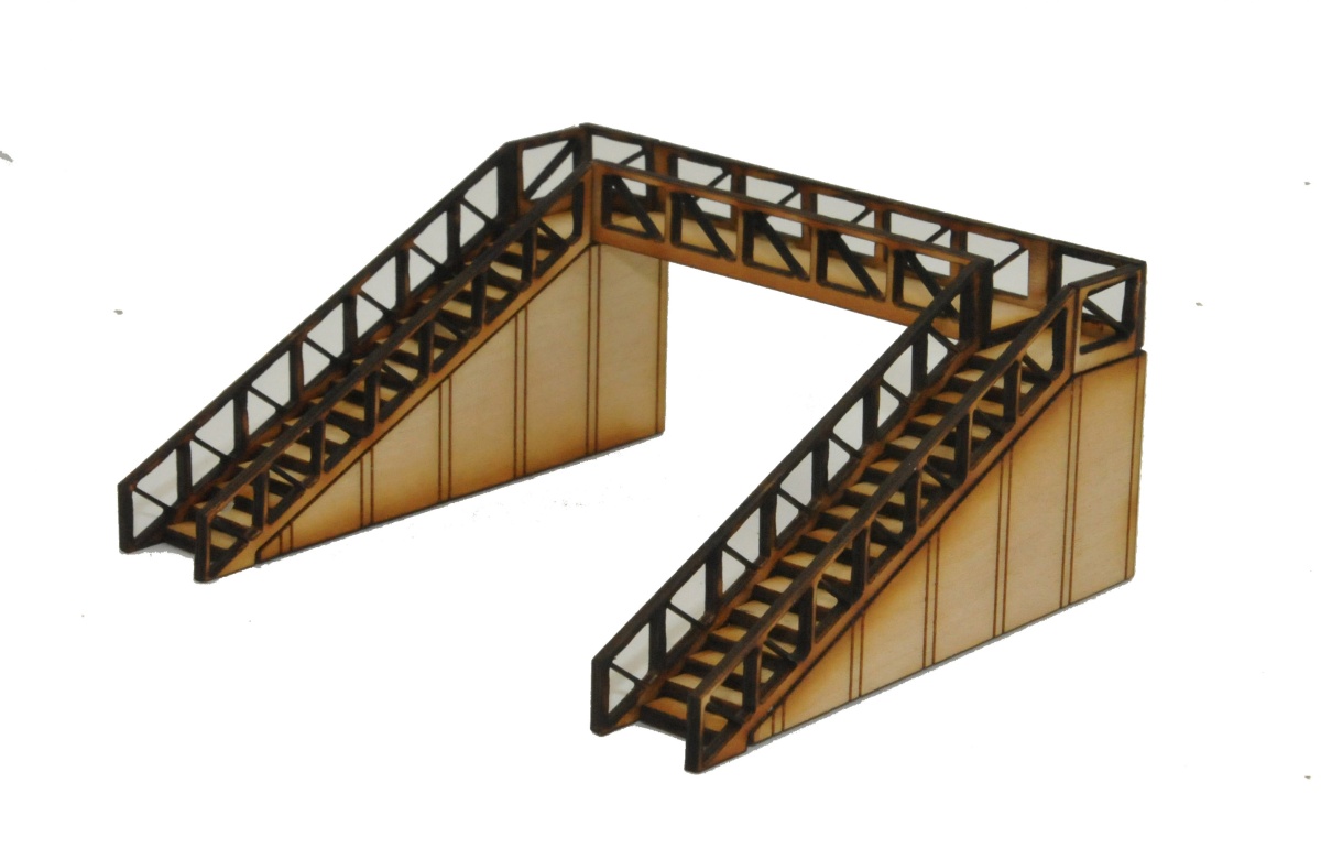 N-FB006 Platform Footbridge Single Track Span N Gauge Model Laser Cut ...