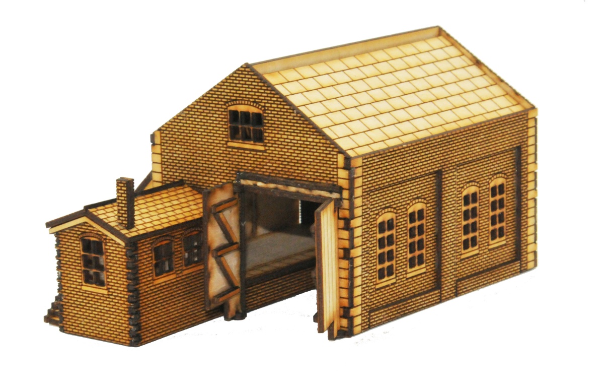 N-GS002 Goods Shed Type 2 Left Handed N Gauge Laser Cut Kit ...