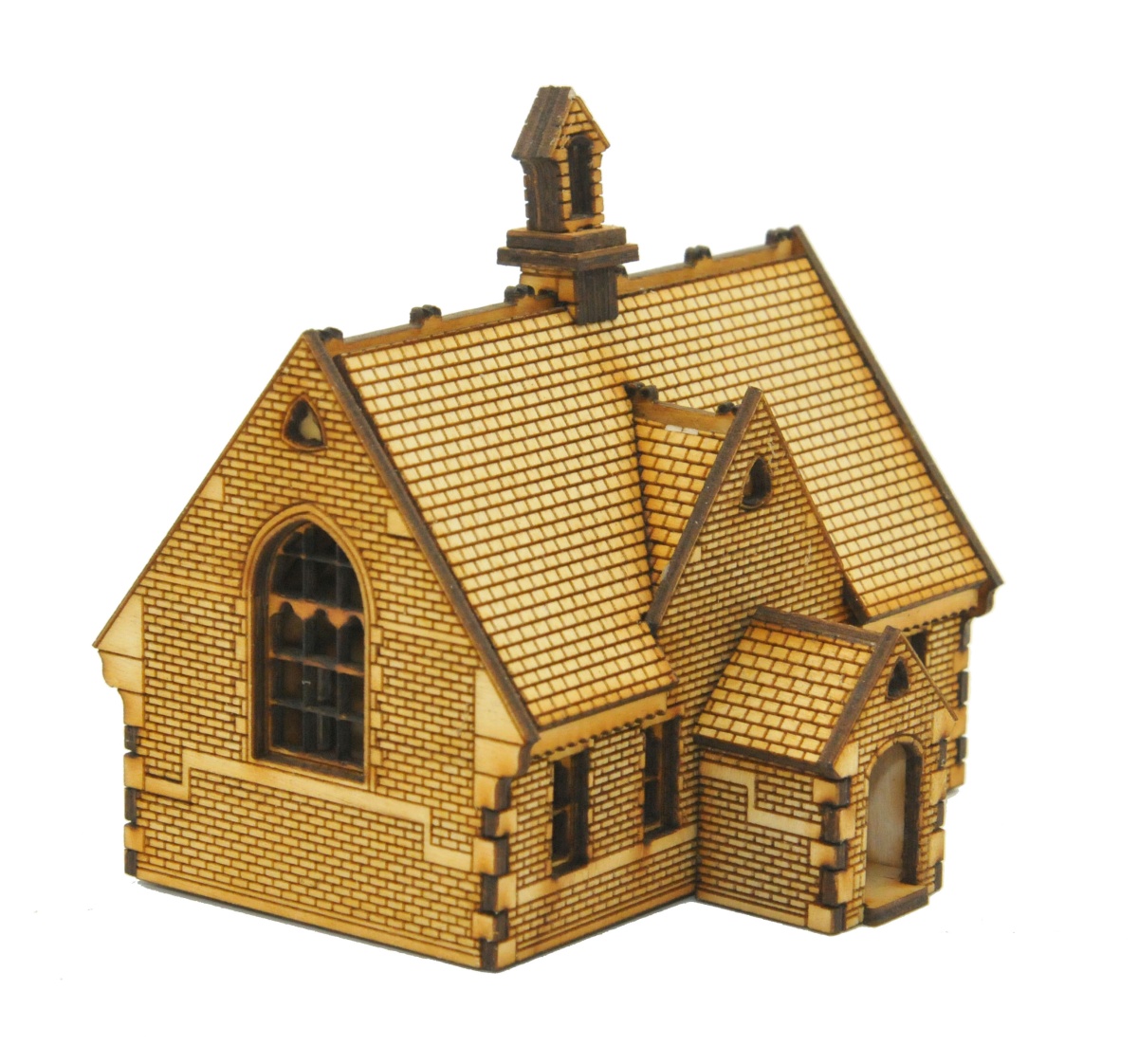 N-HL001 Small School or Town Hall N Gauge Model Laser Cut Kit ...