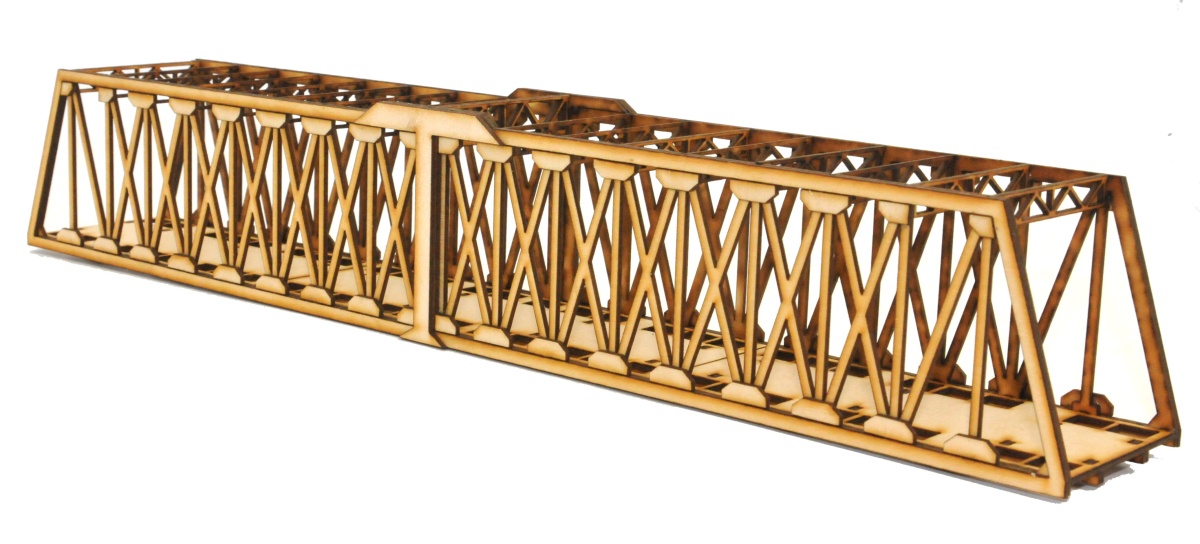 TT-BR010 Single Track Extra Long Girder Rail Bridge TT:120 Gauge Model ...