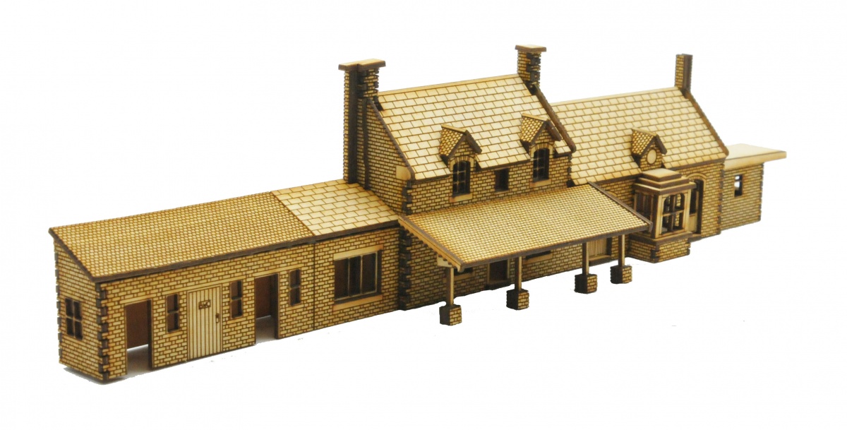 TT-ST006 "Hesketh" Half relief Station Building TT:120 Gauge Laser Cut ...